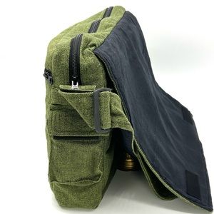 Puzzlestack | Bags | Butterfly Embroidered Cotton Laptop Messenger Bag ...